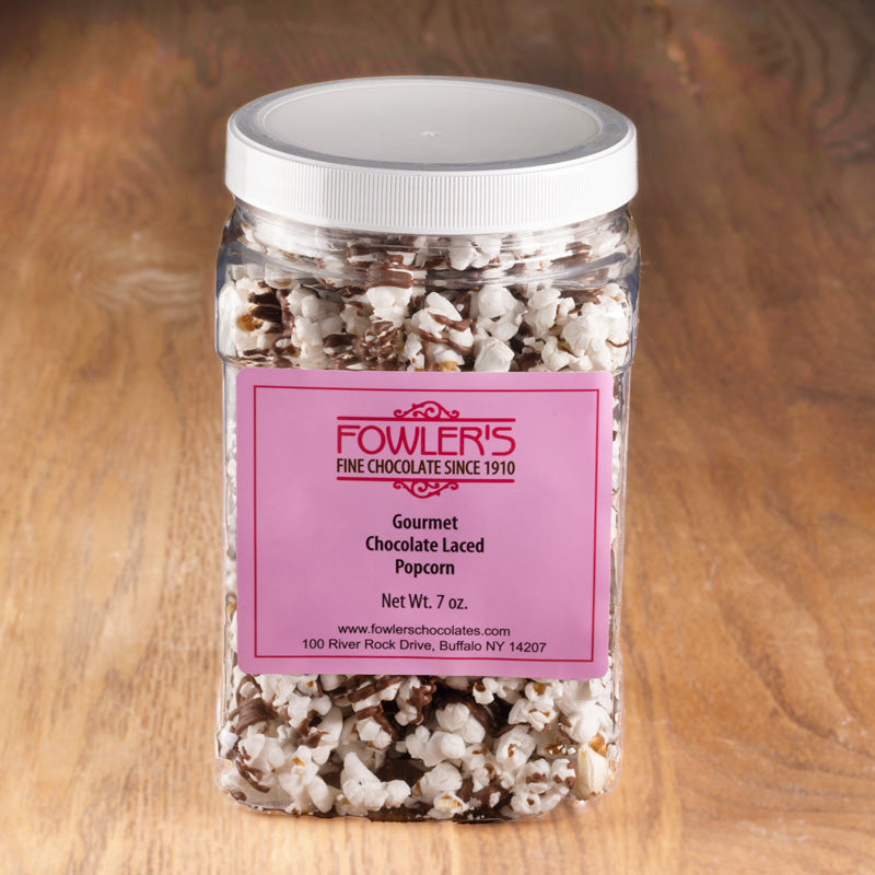 Chocolate Drizzled Popcorn 8 oz. – Fowler's Wholesale